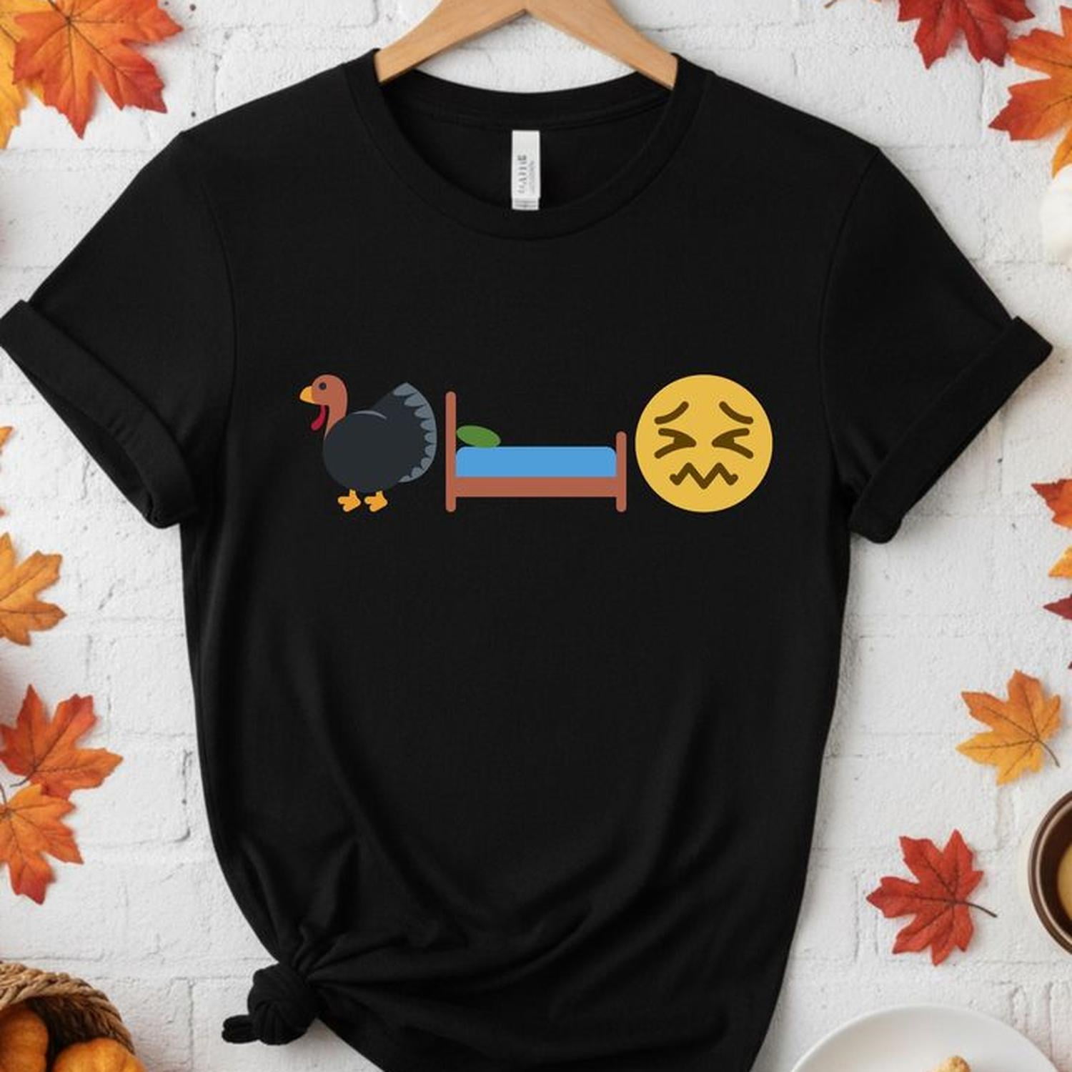 Nap Coma T-Shirt_ Thanksgiving Emoji, Funny Graphic Tee - Walmart.com