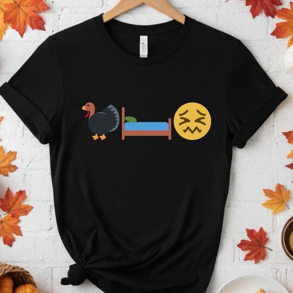 Nap Coma T-Shirt_ Thanksgiving Emoji, Funny Graphic Tee - Walmart.com