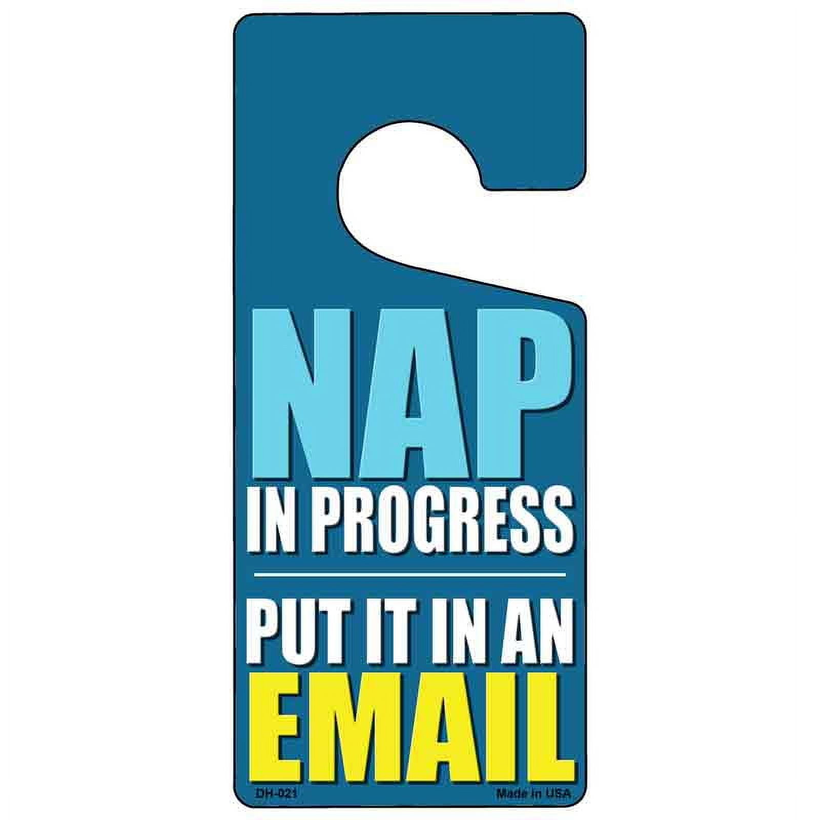 Nap In Progress Novelty Metal Door Hanger DH-021 4" x 9" Hanger (DH ...