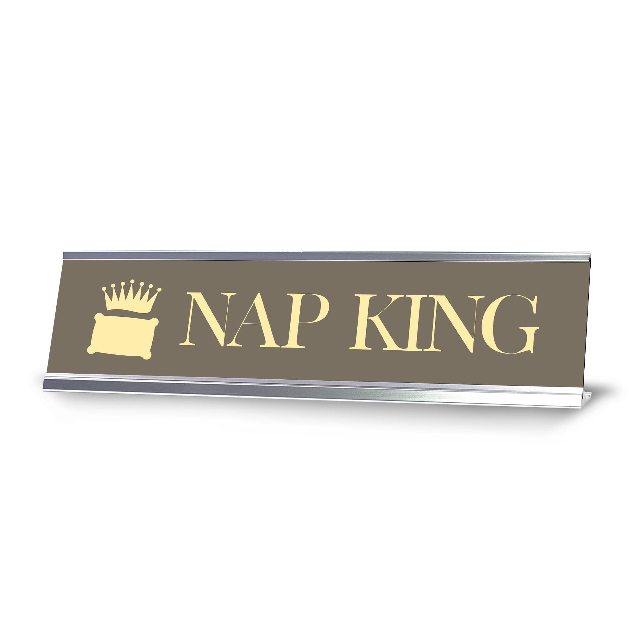 Nap King Pillow, Silver Frame Desk Sign (2x8) - Walmart.com