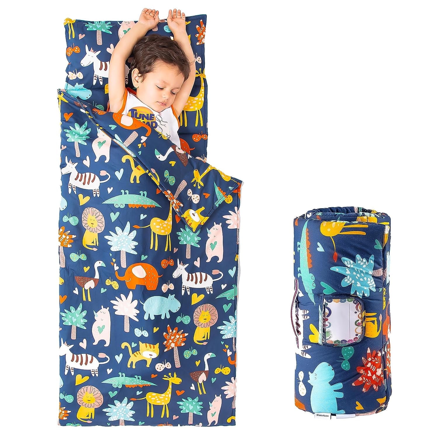 Nap Mat with Pillow and Blanket 100% Cotton with Microfiber Fill Thick Padding Sleeping mat for ...