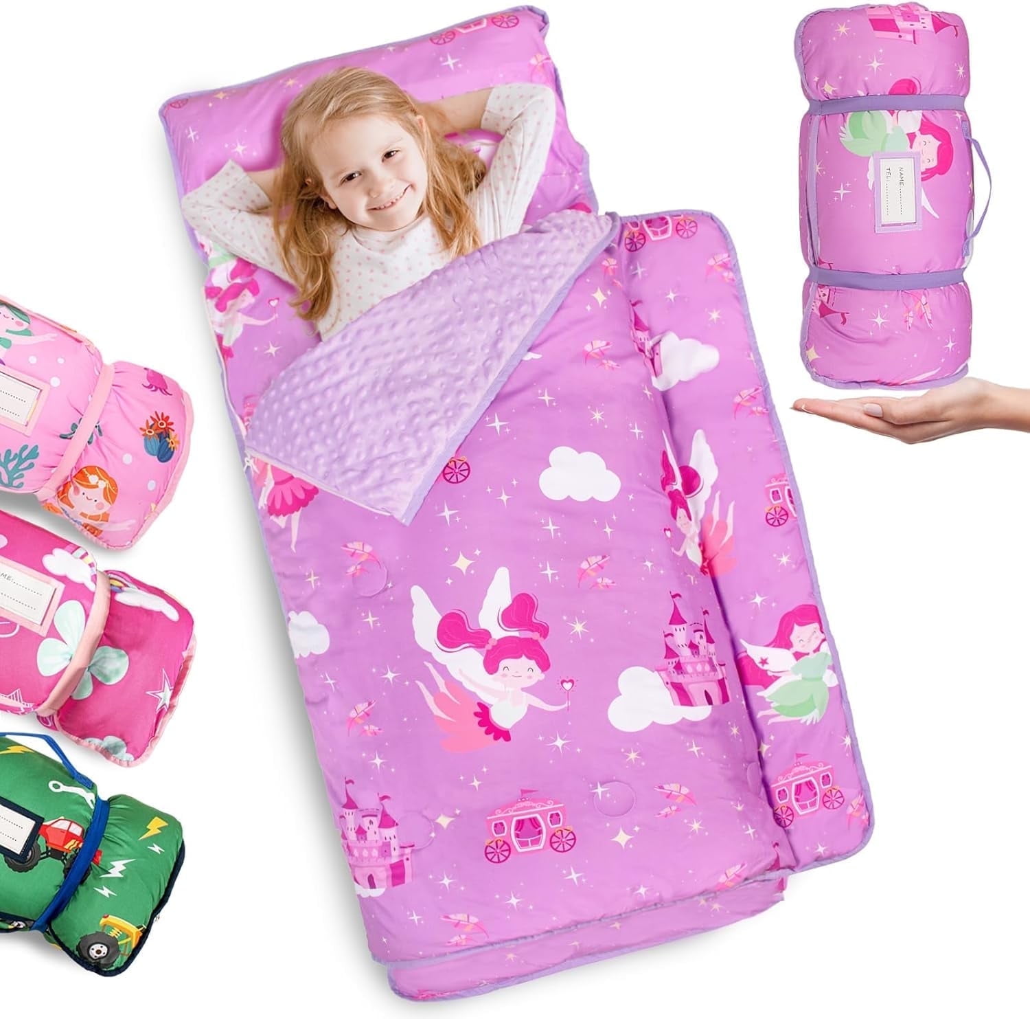 Primlect Nap Mat, 55" x 22" x 3" Kinder Mat with Detachable Pillow and ...