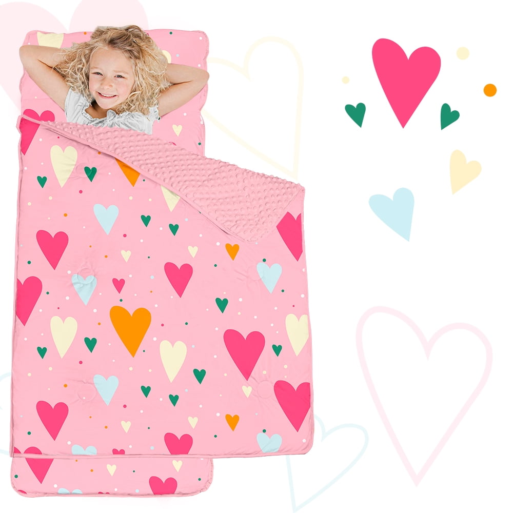 Zenkitch Nap Mat, 55"x22" Kids Nap Mat with Pillow and Blanket, Light ...