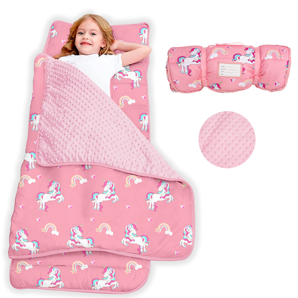 EVERYDAY KIDS Preschool & Kindergarten Nap Mat with Removable Pillow ...