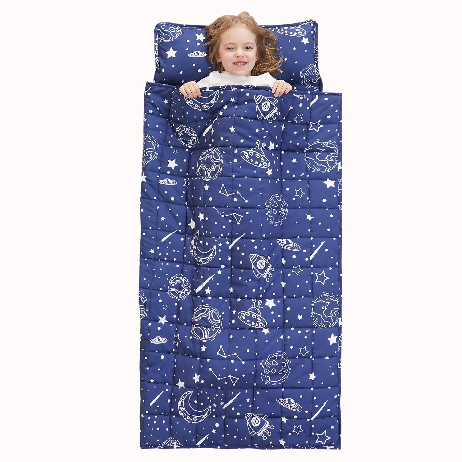 Nap Mat Weighted Blanket 3lbs, Weighted Nap Mat Blanket with Detachable ...