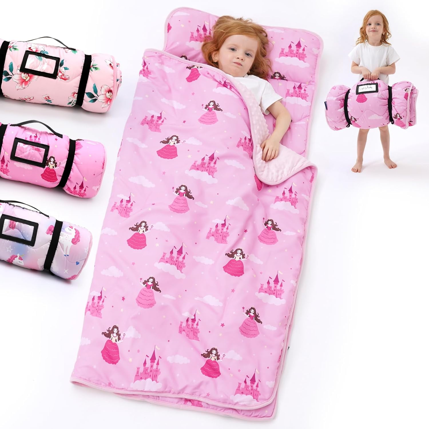 Nap Mat with Pillow Blanket Set: Sleeping Mats for Toddler Kids - Thick ...