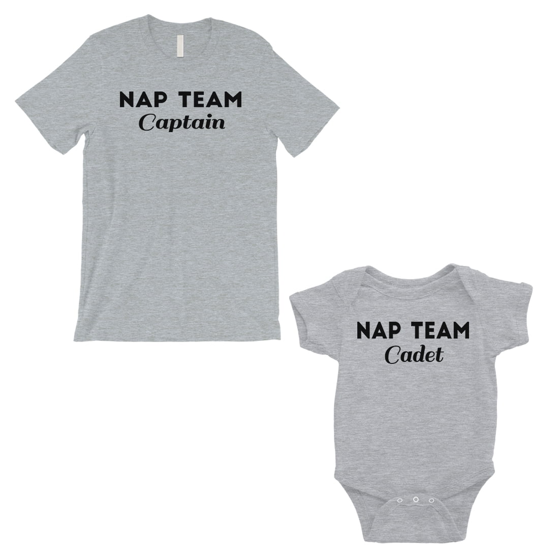 Nap Team Captain Cadet Dad and Baby Matching Outfits Grey Caring ...