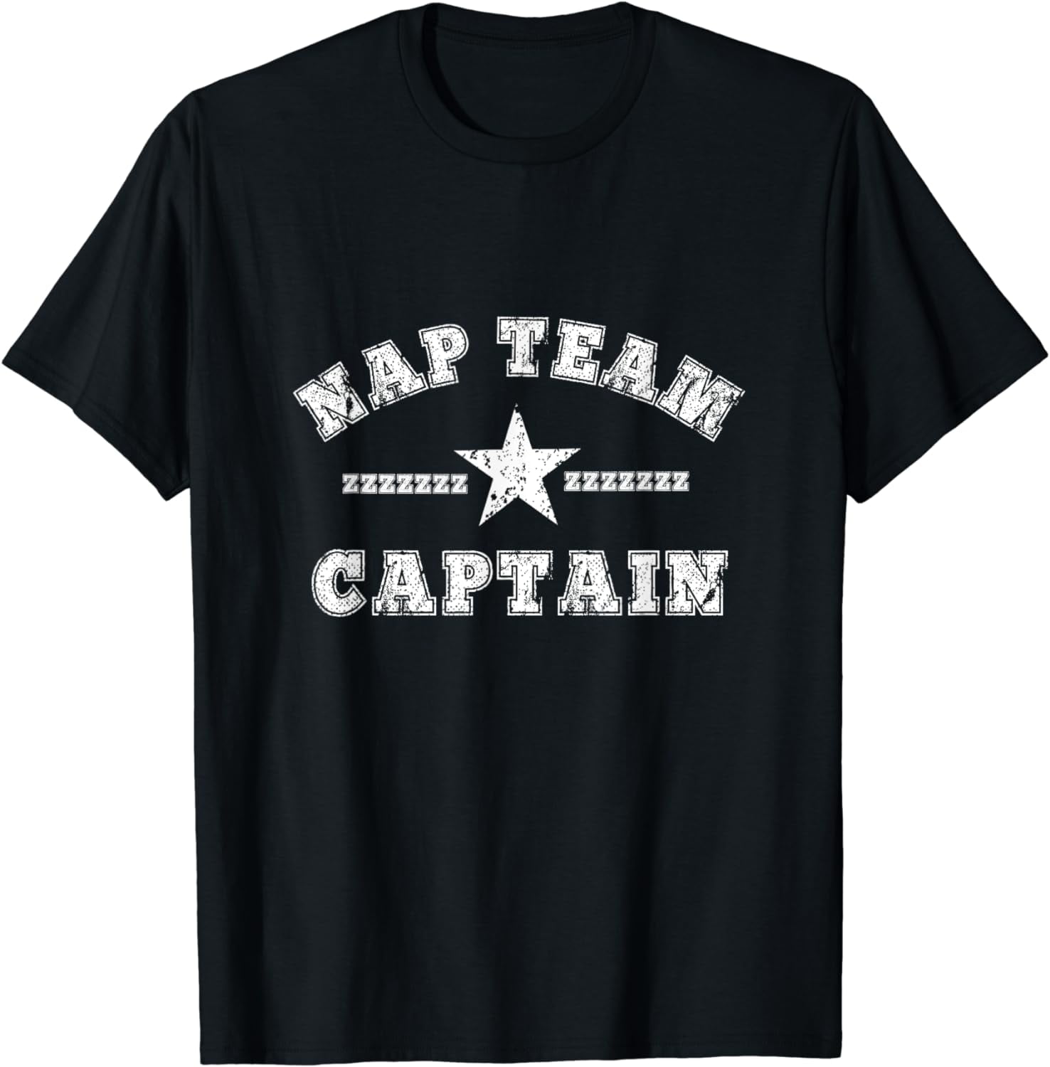 Nap Team Captain Napping Sleepy Funny Gift Snoring Power Cotton T-Shirt ...
