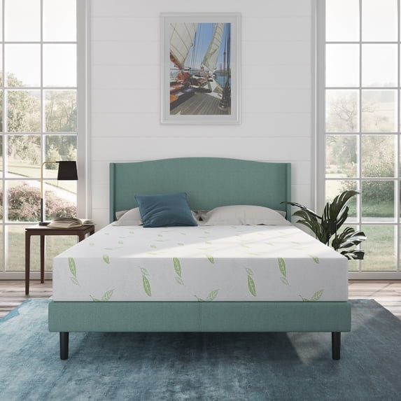 NapQueen Anula 8" Medium Firm Green Tea Memory Foam Mattress, Queen ...