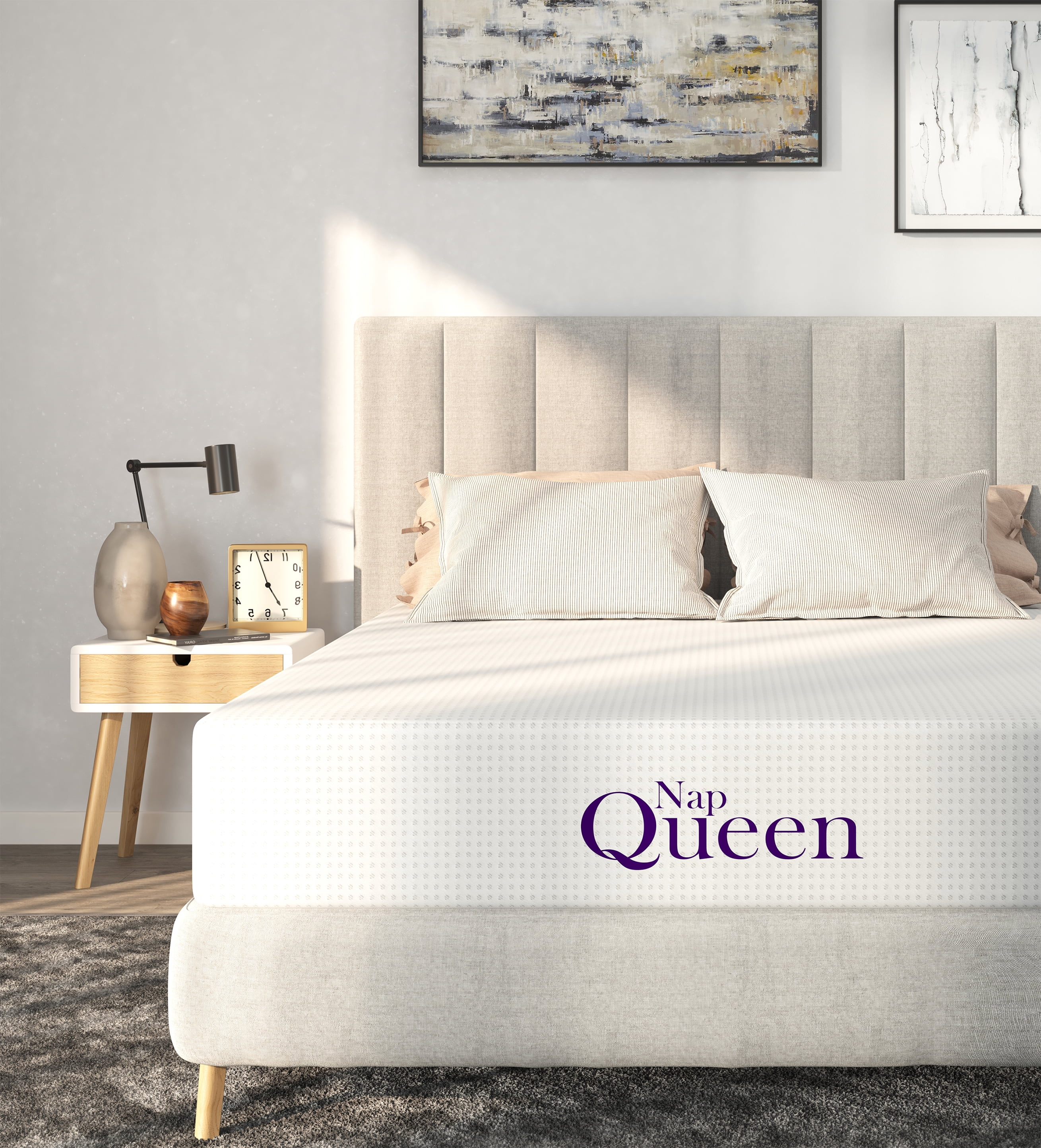 NapQueen Full Mattress, Charlotte 8" Charcoal Memory Foam Mattress ...