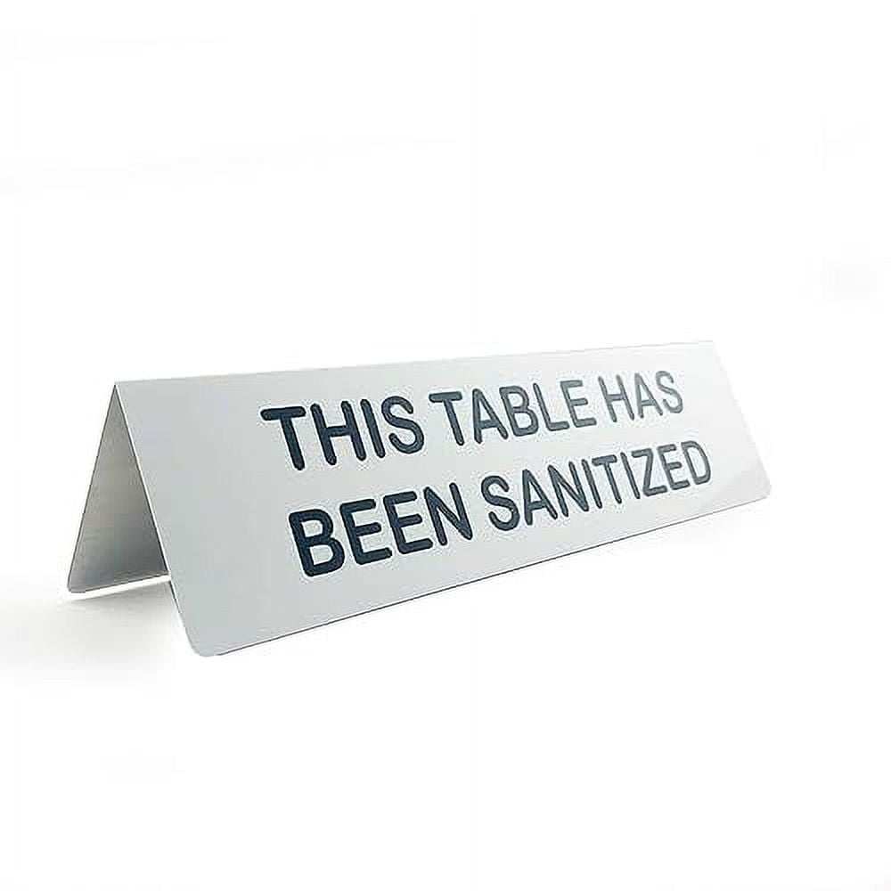 NapTags 8" x 2" Two Sided Table Tent Signs, 5 Pack (This Room Has Been ...