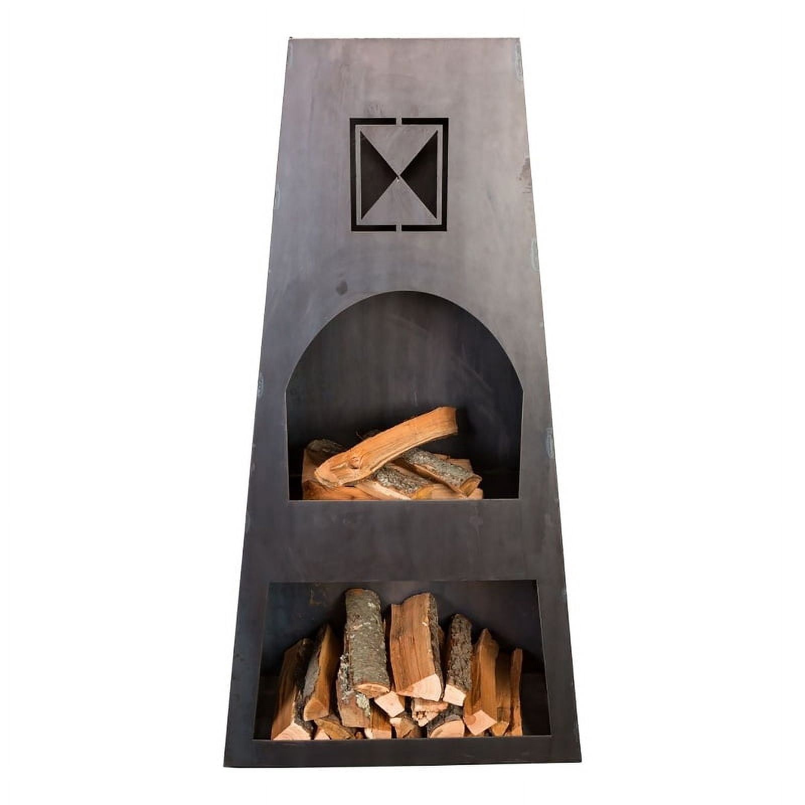 Napa East Ember Haus 66x33" Fire Knight Steel Metal Outdoor Fireplace ...