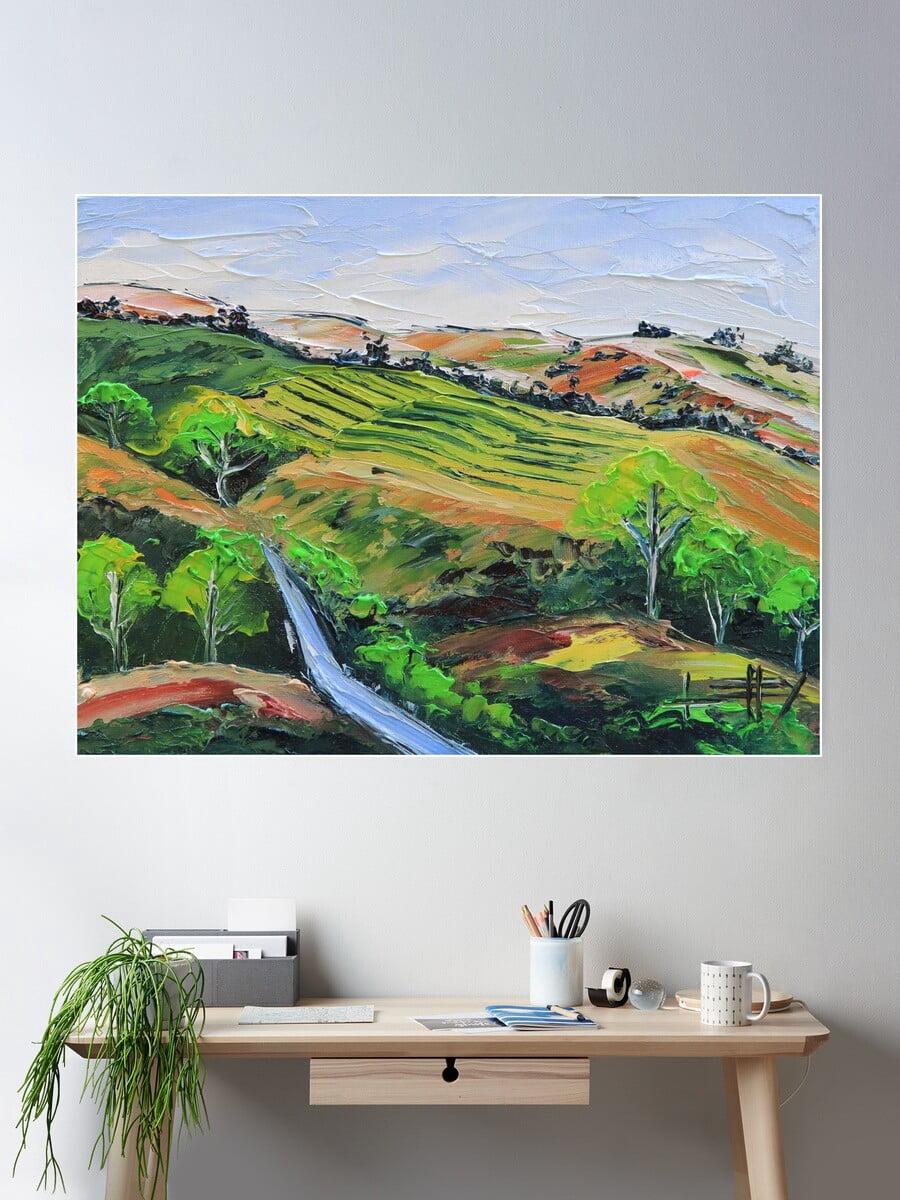 Napa Valley Vineyard Poster Wall Art, Modern Wall Decor For Living Room ...