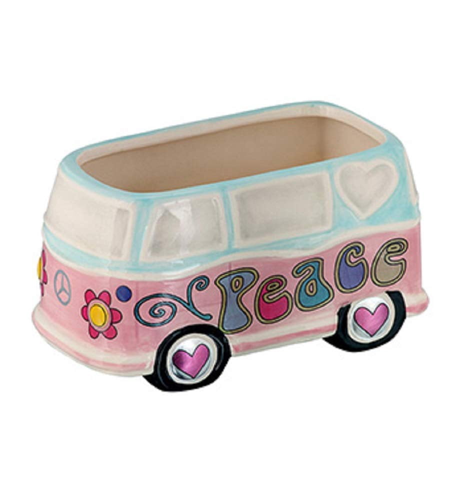 Napco 16934 Peace Bus Planter, 2.75-inch High, Ceramic - Walmart.com