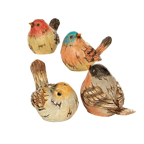 Napco - Watchful Birds Golden Chestnut Figurines - Set of 4 - Walmart.com
