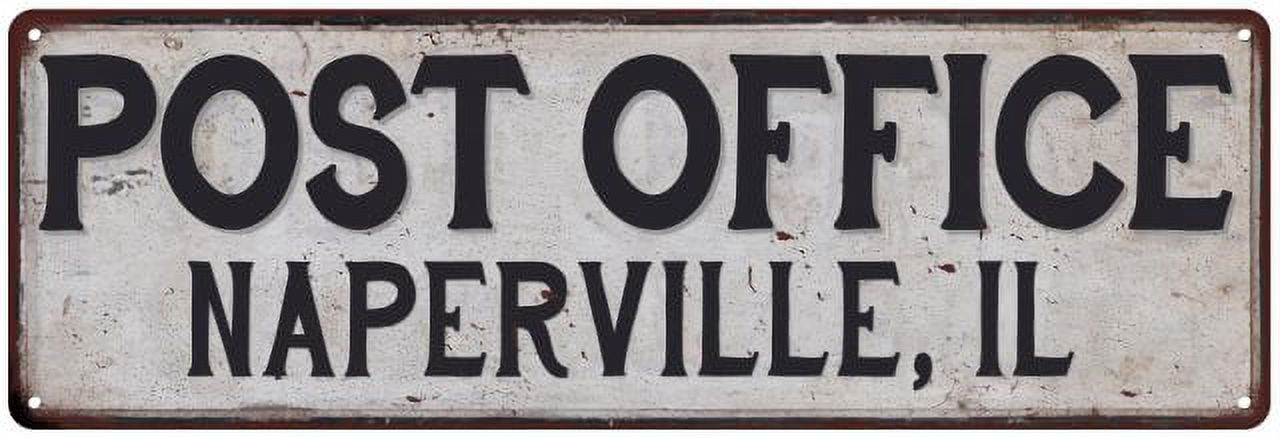 Naperville, Il Post Office Sign Vintage 6x18 206180011169 - Walmart.com
