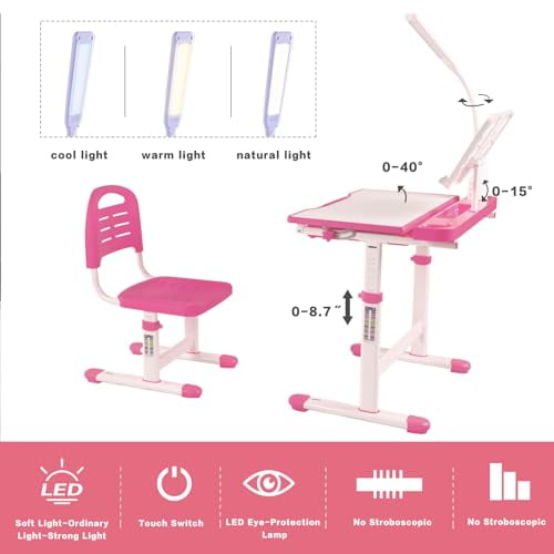 Napfox Desk for Kids Desk and Chair Set Kids Art Desk Drafting Table ...