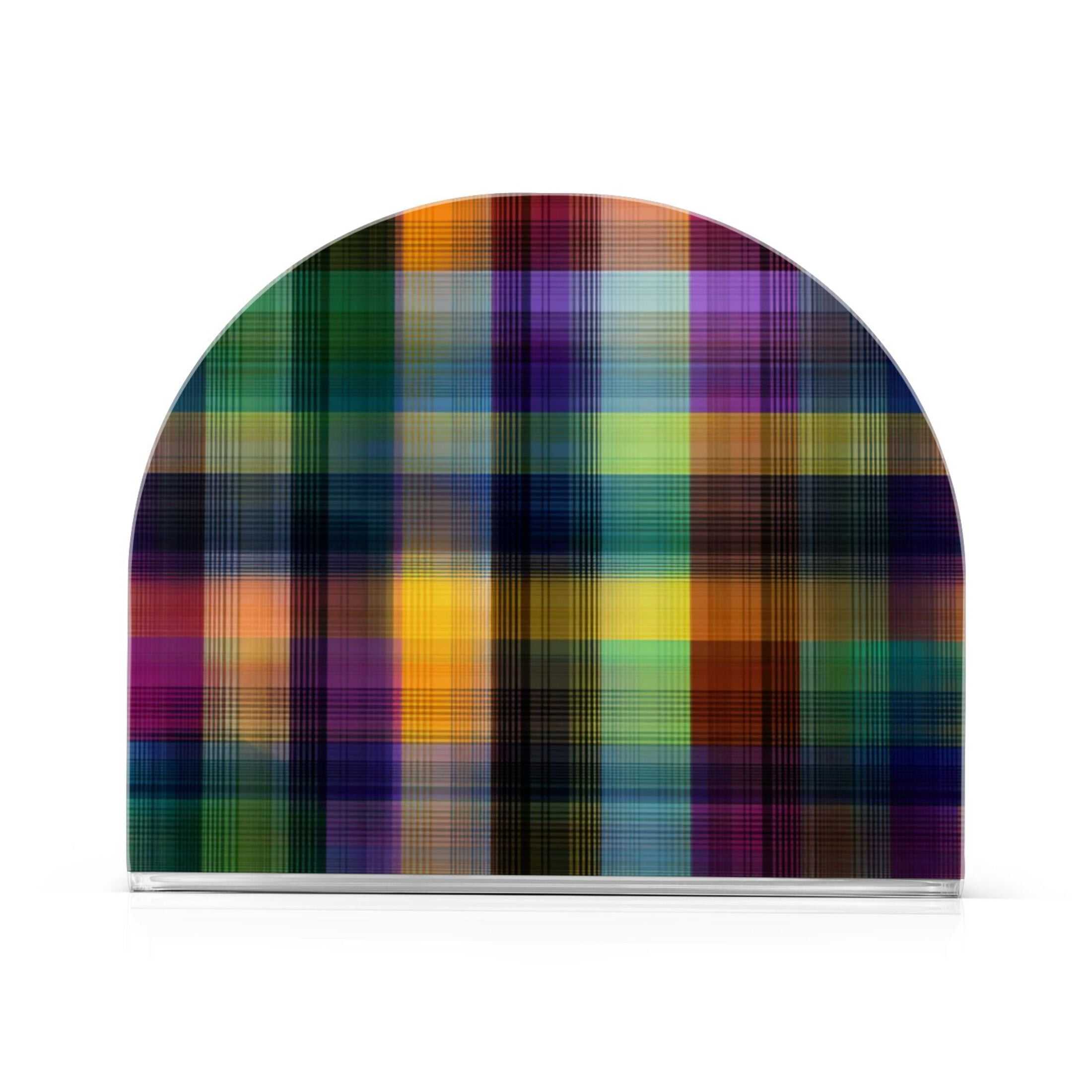 Napkin Holder For Table Kitchen Tissue Organization Tartan Pattern in ...