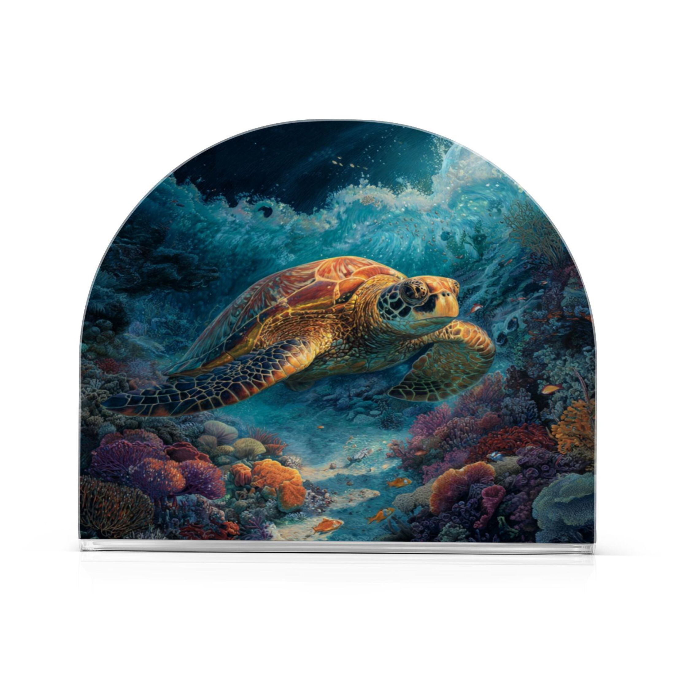 Napkin Holder For Table Kitchen Tissue Organization Turtles in The Deep ...