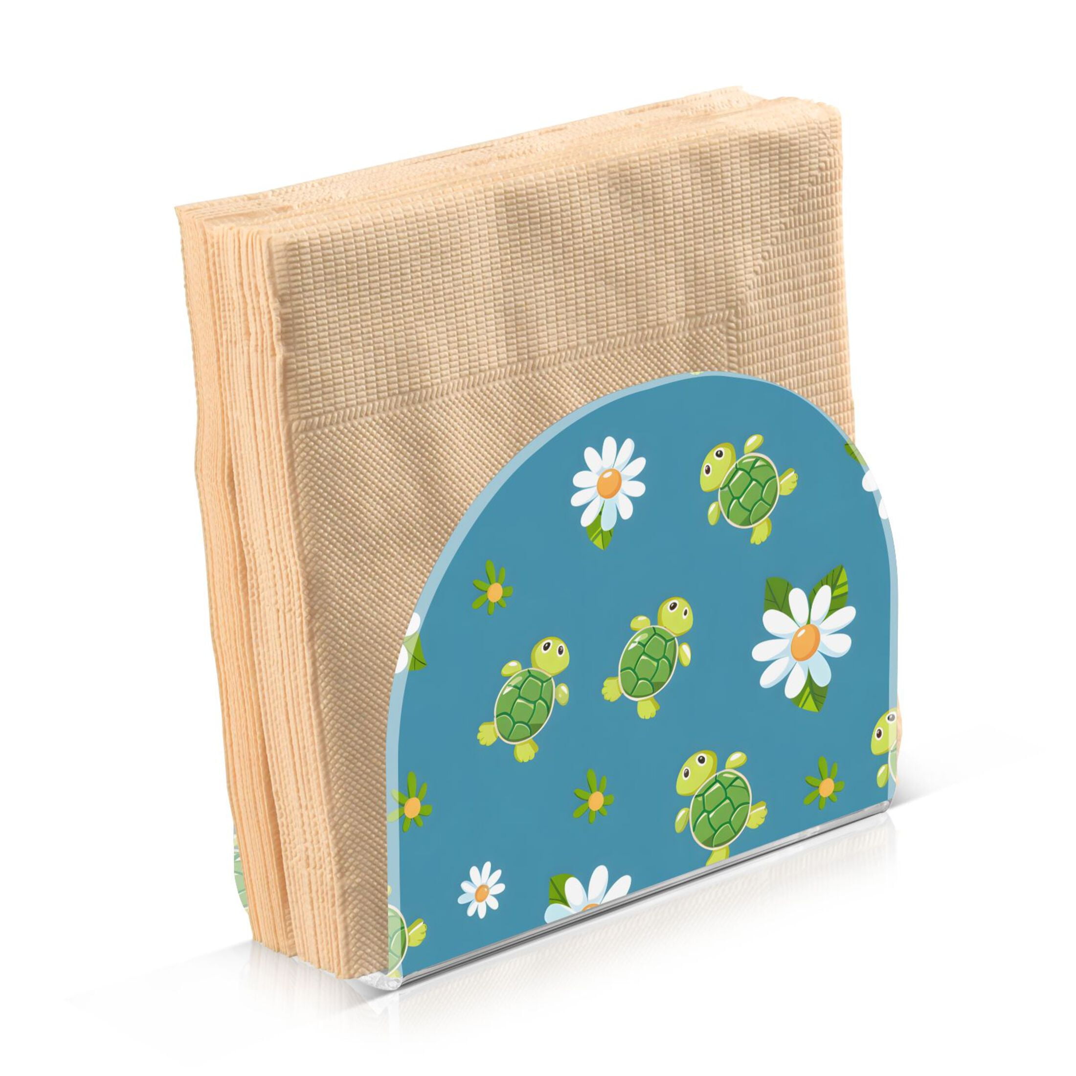 Napkin Holder for Table 2 Pcs Cartoon Cute Turtles and Daisies Acrylic ...