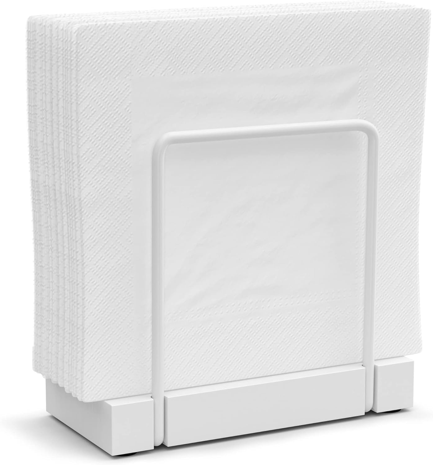 Napkin Holder for Table, Bamboo Iron Standing Napkin Dispenser for ...