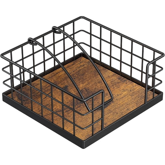 Black Tissue Box Cover Square - Wooden Tissue Box Holder - Decorative ...