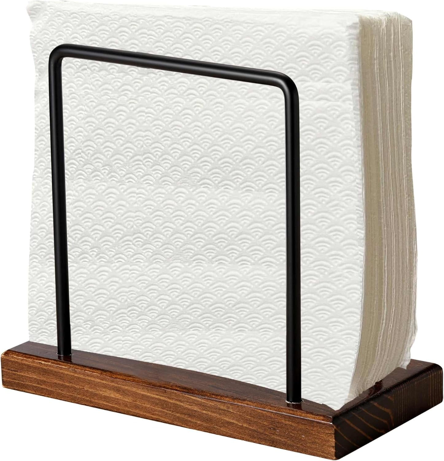 SUSWIM Wooden Napkin Holder for Table - Rustic Farmhouse Standing ...