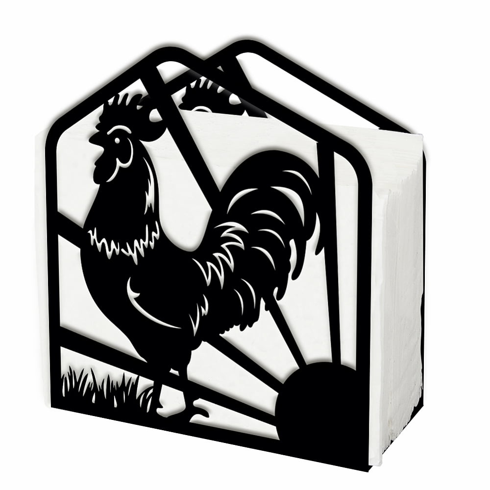 Napkin Holder for Tables Rooster Iron Napkin Holder Freestanding Napkin ...