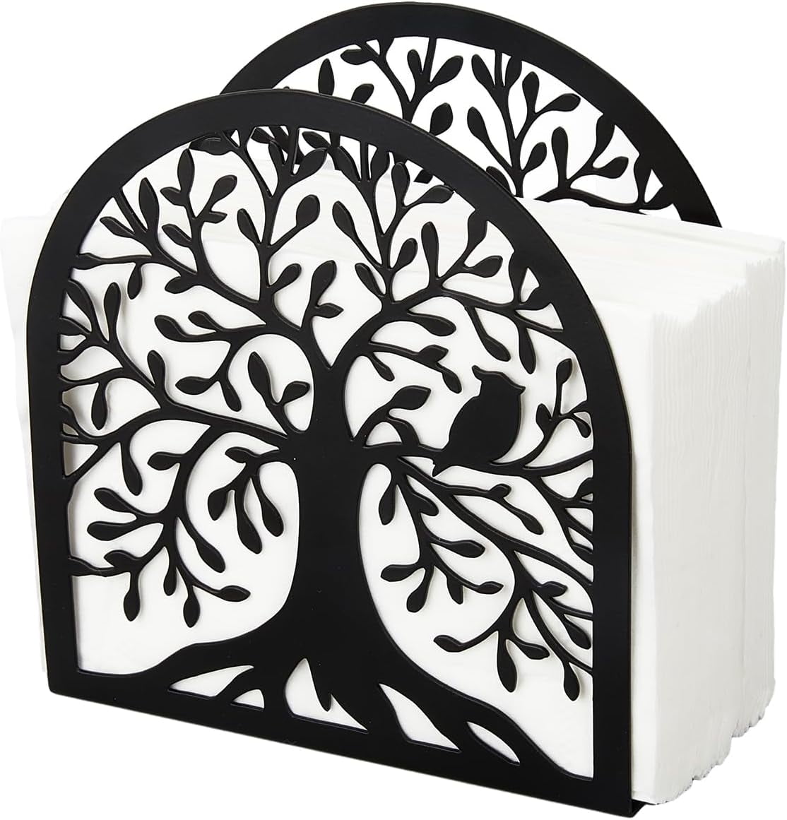 Napkin Holder for Tables Tree of Life Iron Flat Paper Napkins Holder ...