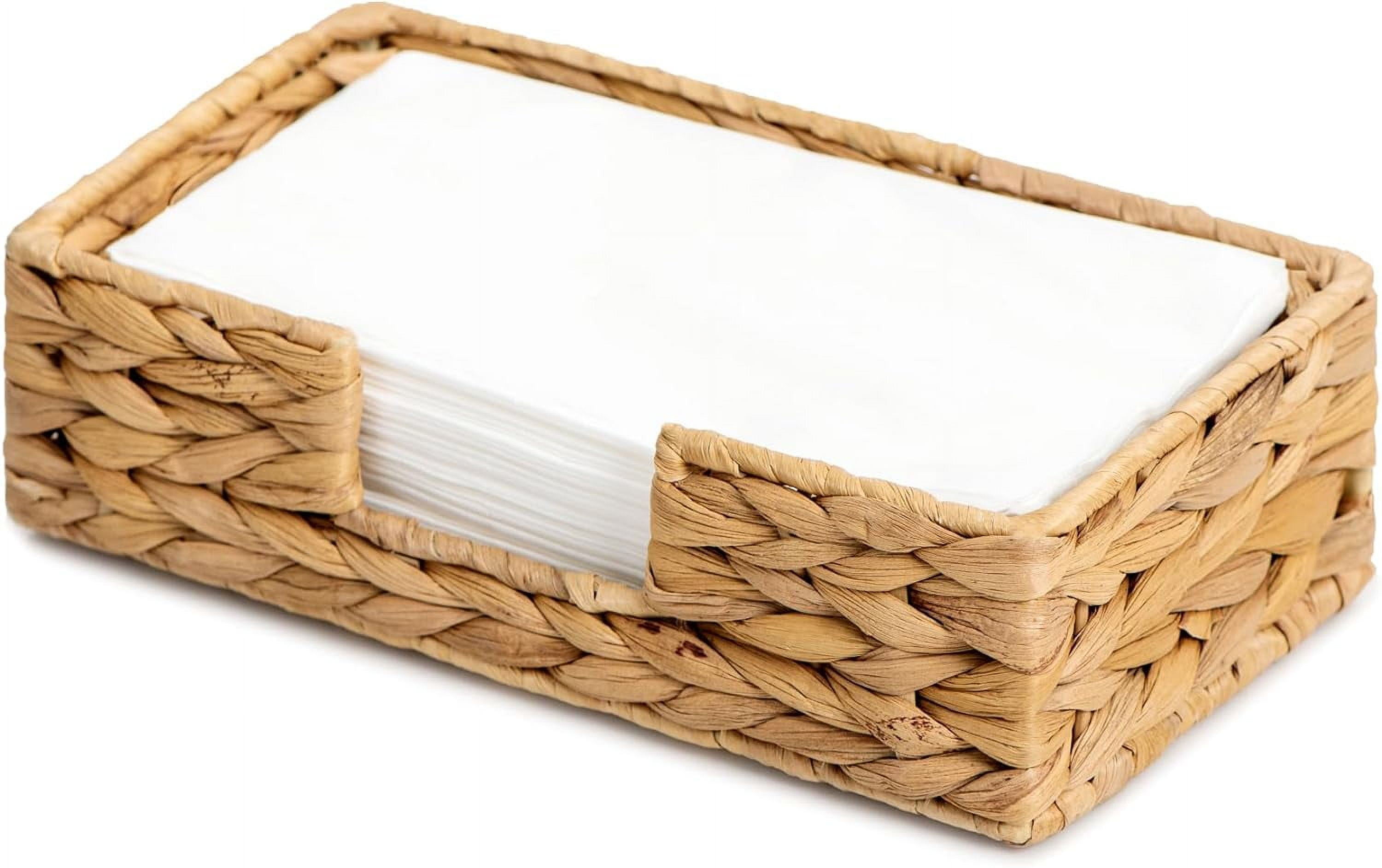 Napkin Holder, Wicker Baskets and Serving Tray, Rattan Napkin Holders ...