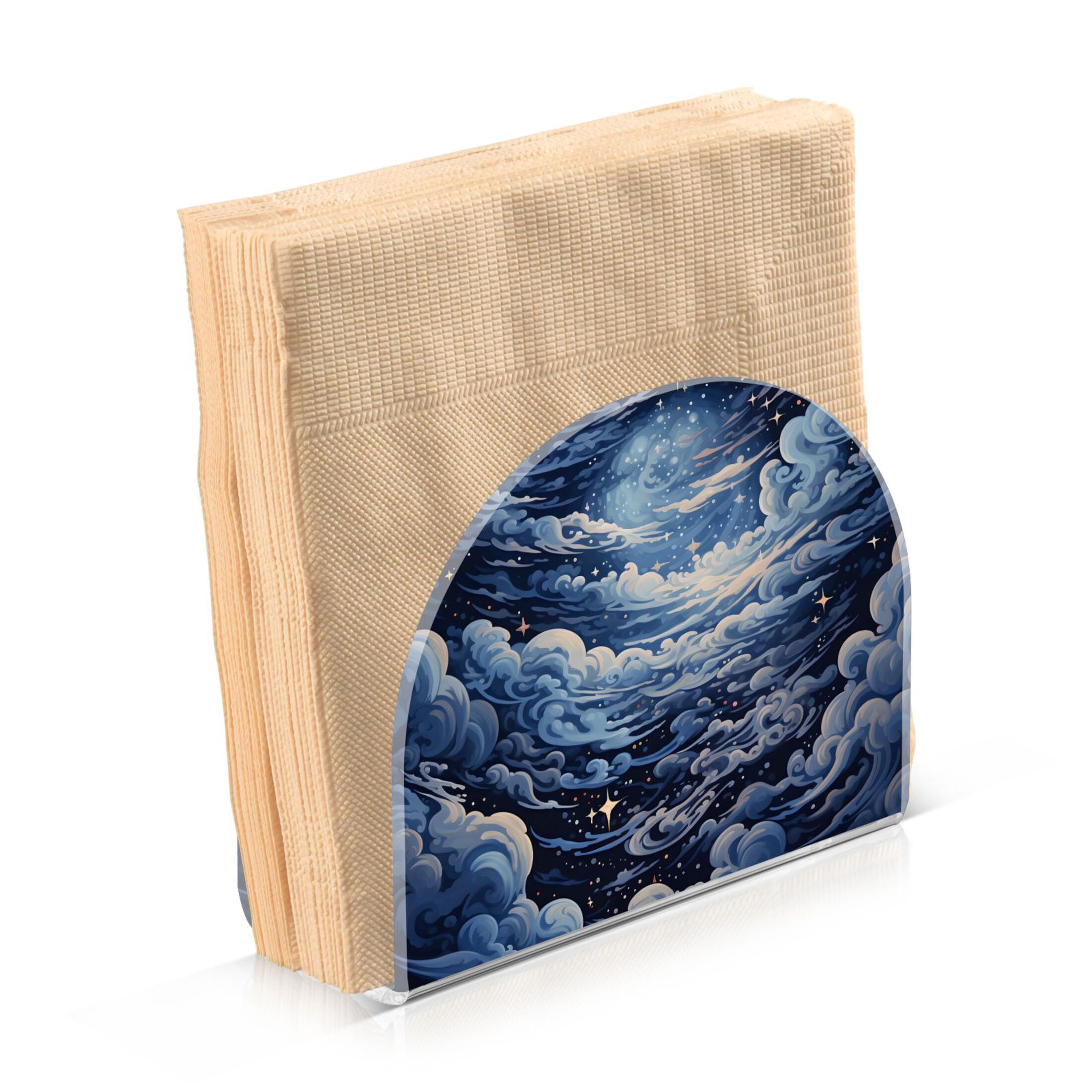 Napkin Holder for Table Cloud and Stars Acrylic Clear Tissue Dispenser ...