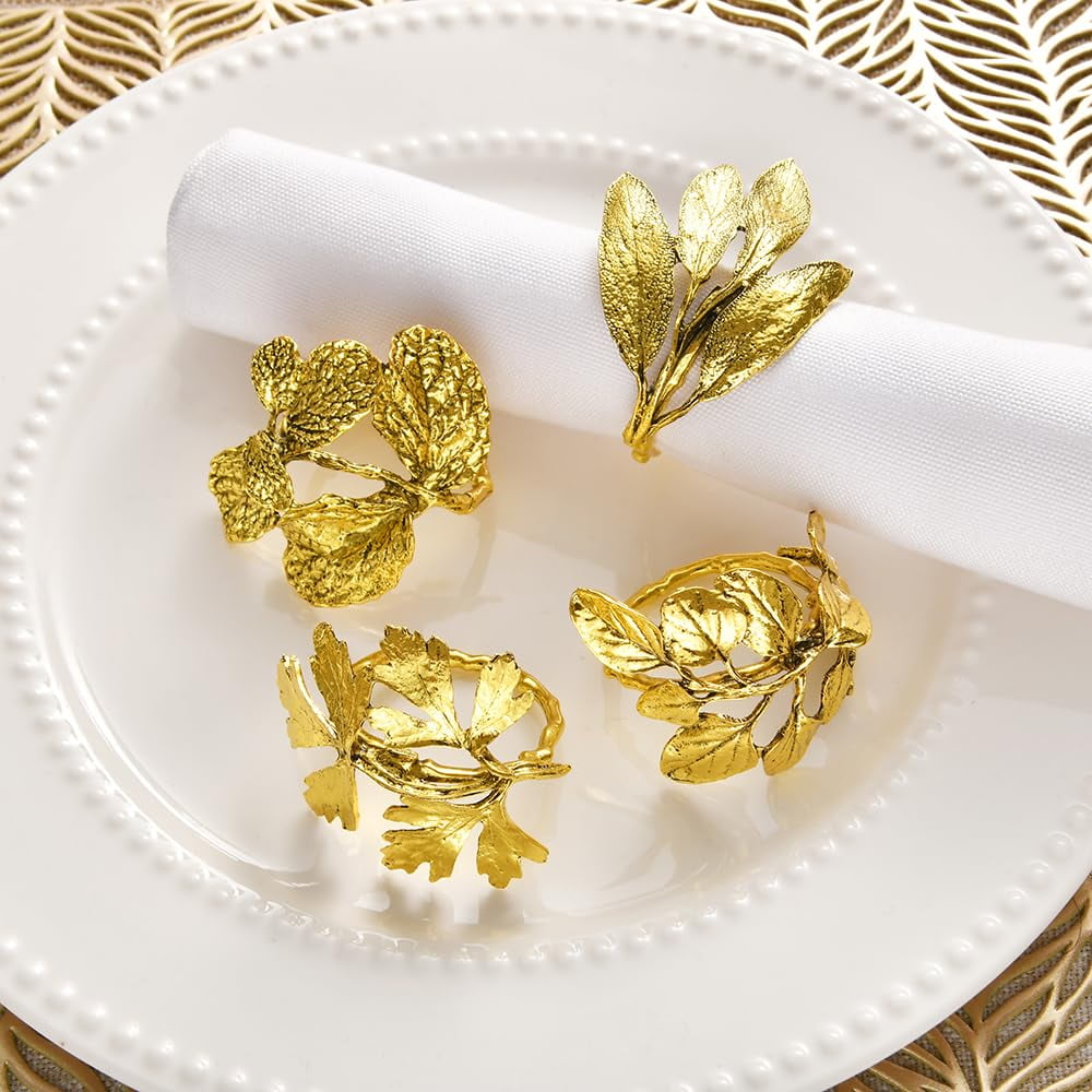 Napkin Rings in Leaf Design - Walmart.com