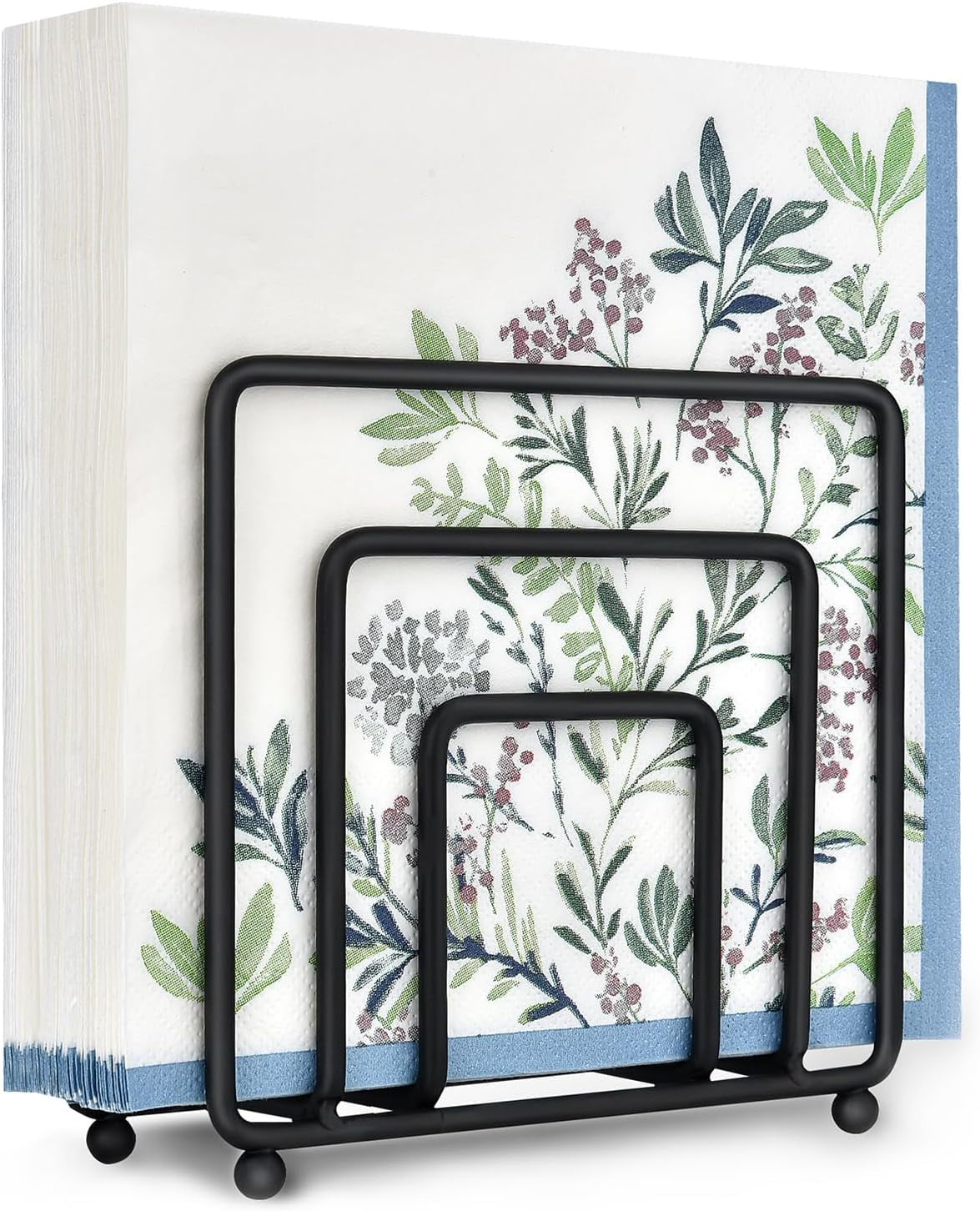Napkin rack on dining table, modern metal black napkin kitchen dining ...