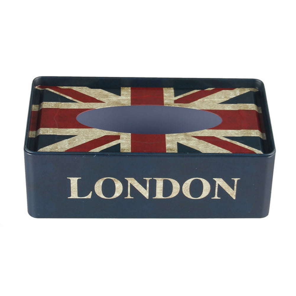 Napkins Holder Tissue Box Paper Wrought Iron Extraction Union Jack ...