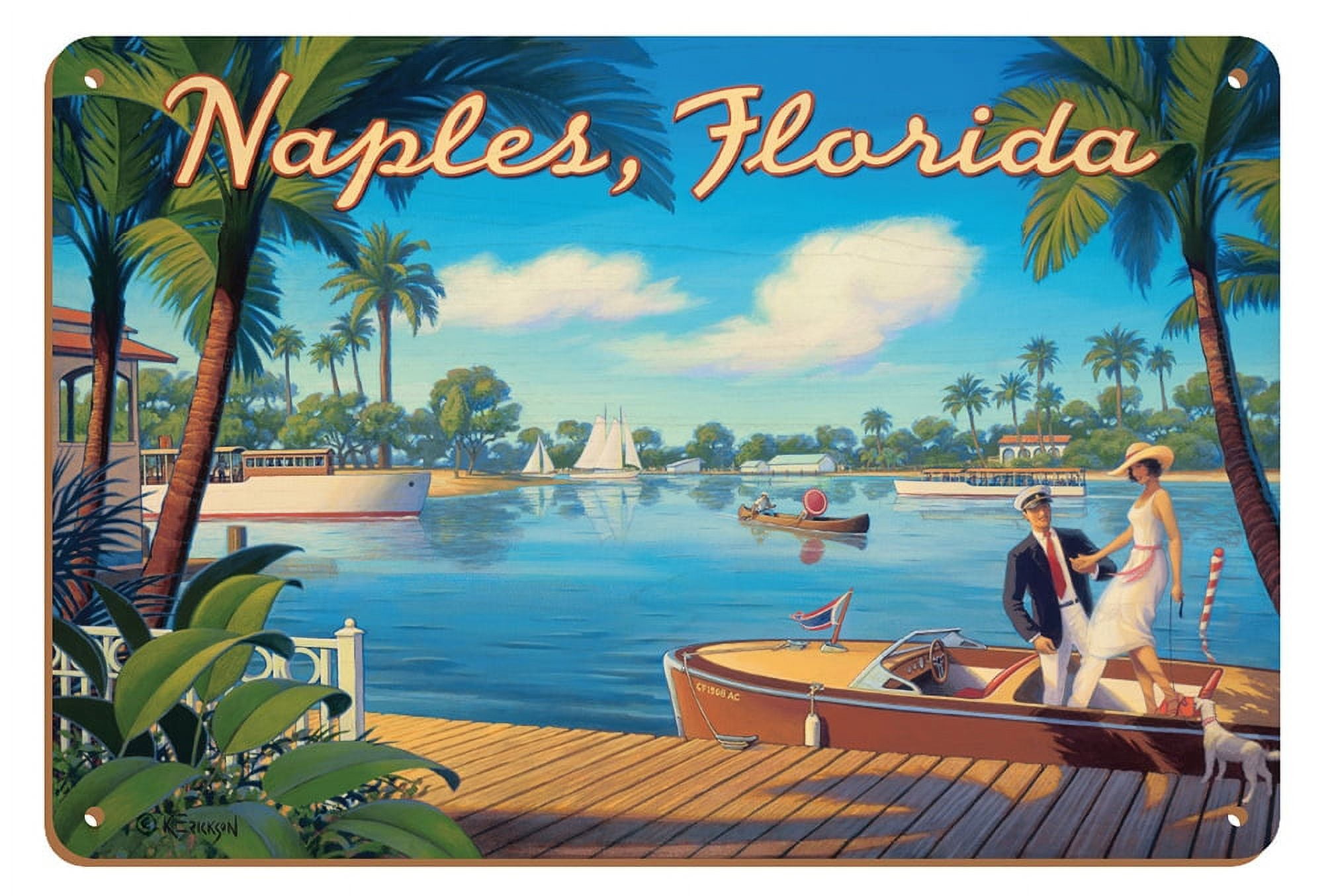 Naples, Florida - Paradise Coast - Vintage Travel Poster by Kerne ...