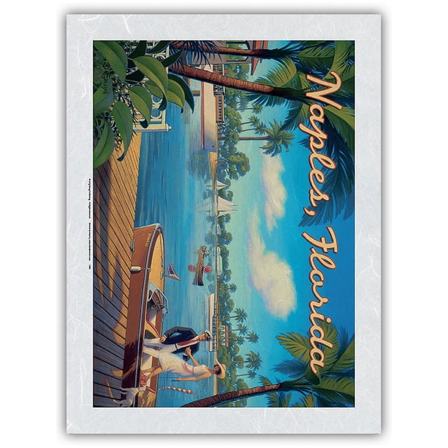 Naples, Florida - Paradise Coast - Vintage Travel Poster by Kerne ...