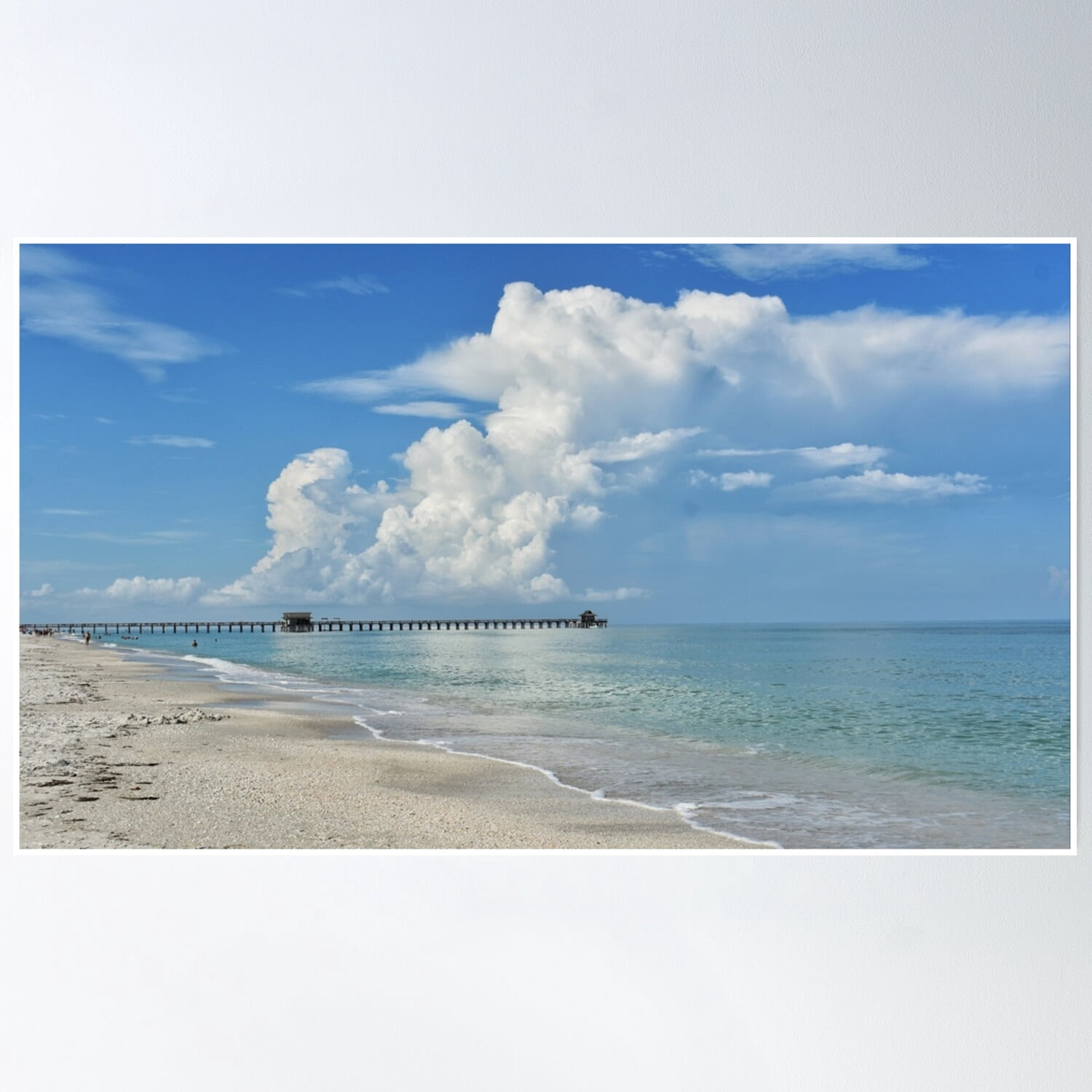 Naples Pier Poster Wall Art, Modern Wall Decor, 24x36 UNFRAMED ...