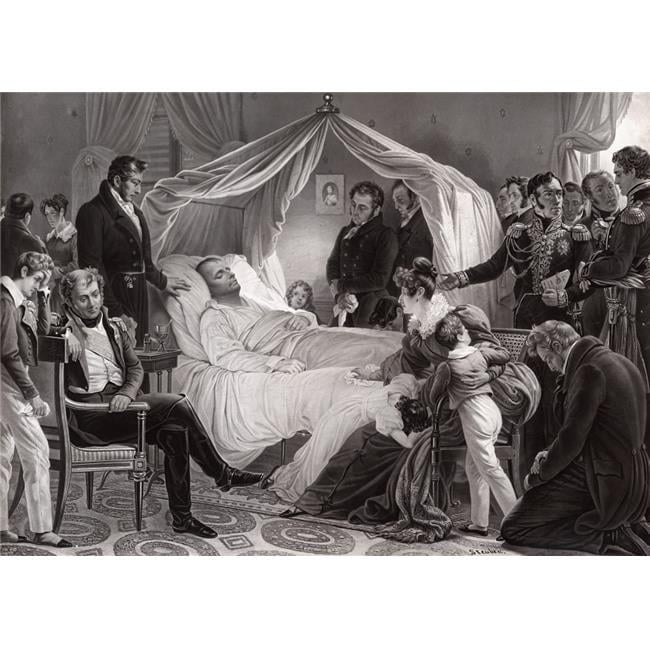 Napoleon 1st on His Death Bed on St Helene May 5 1821. Based on A ...
