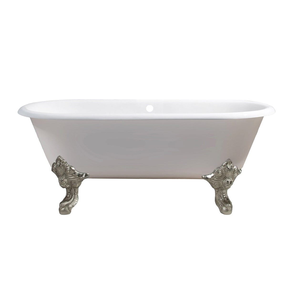 Napoleon 69 Inch Cast Iron Double Ended Clawfoot Tub - No Faucet ...