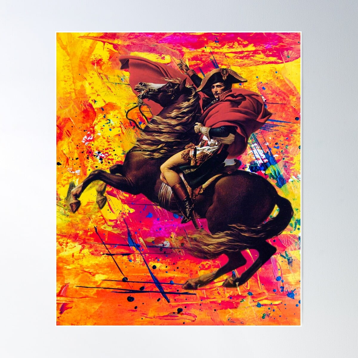 Napoleon Bonaparte Abstract Poster Wall Art, Modern Wall Decor For ...