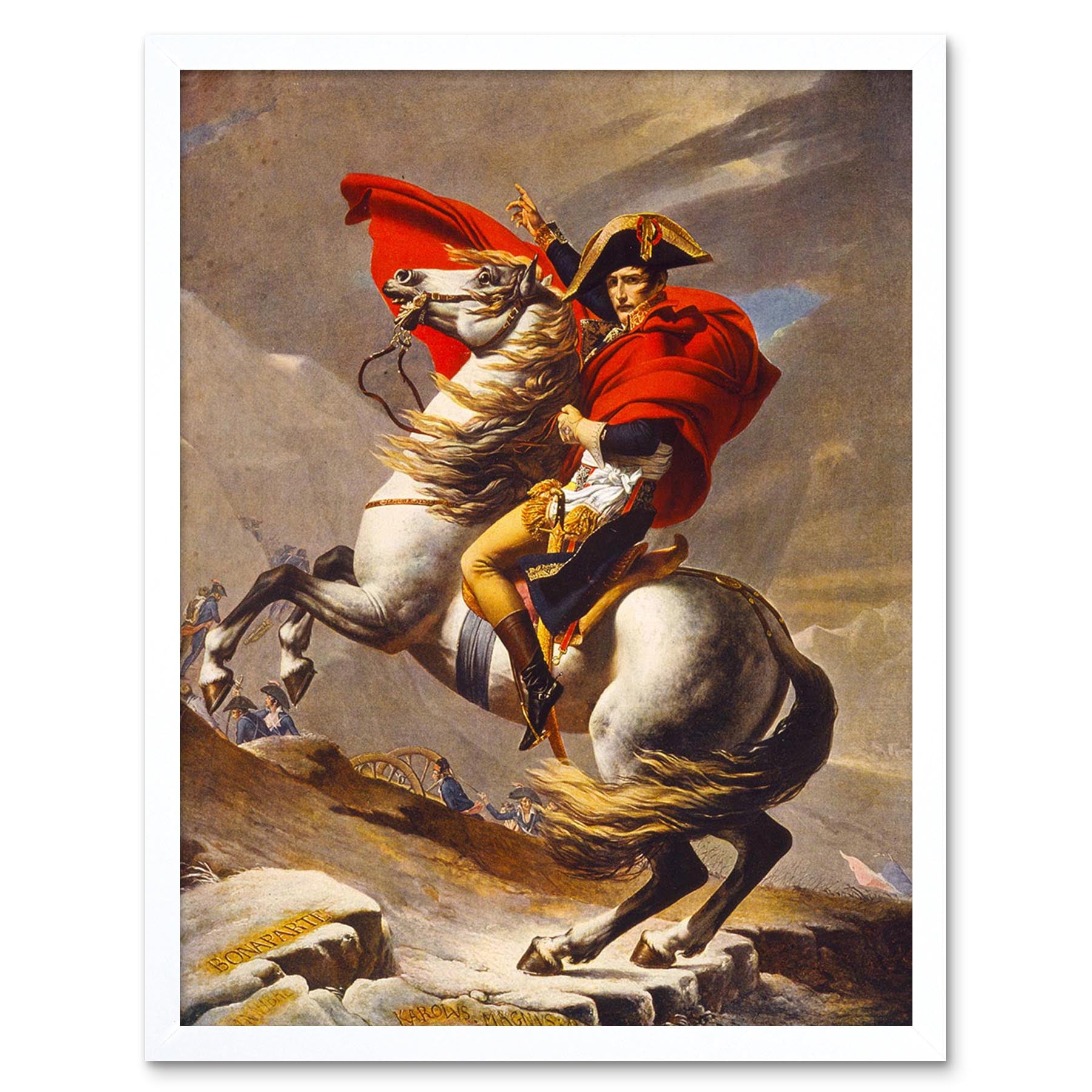 Napoleon Bonaparte Portrait Painting France Emperor Crossing the Alps ...