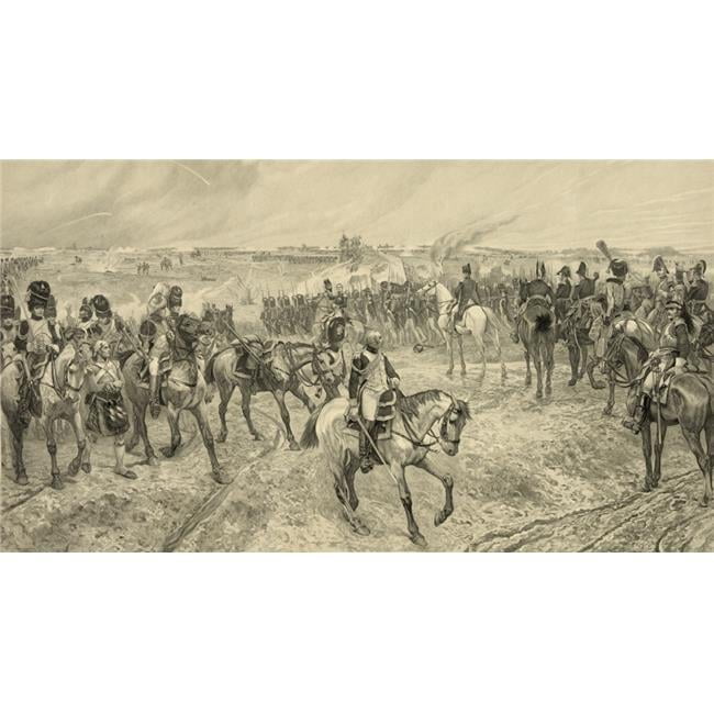 Napoleon I 1769 1821 with His Old Guard At Waterloo 19th Century ...