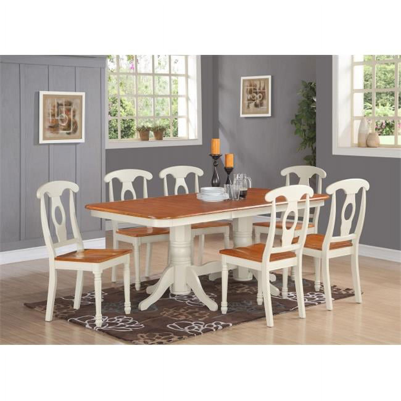 Napoleon Rectangular Round Corner Dining Table With 18 In Self Storage ...