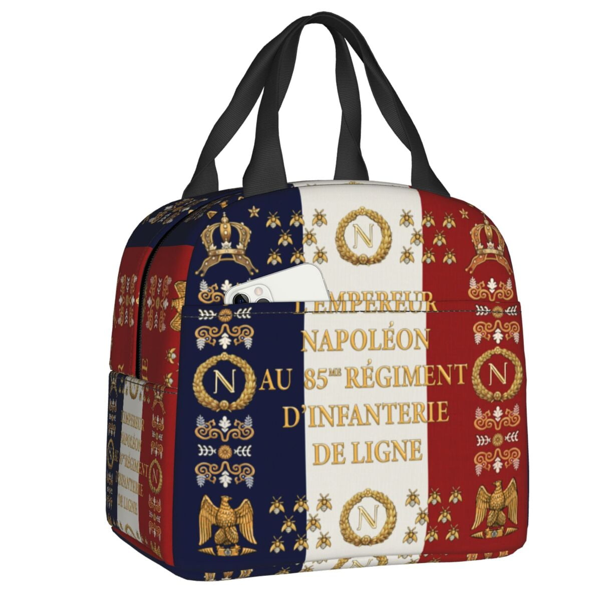 Napoleonic French 85th Regimental Flag Lunch Bag Women Thermal Cooler ...