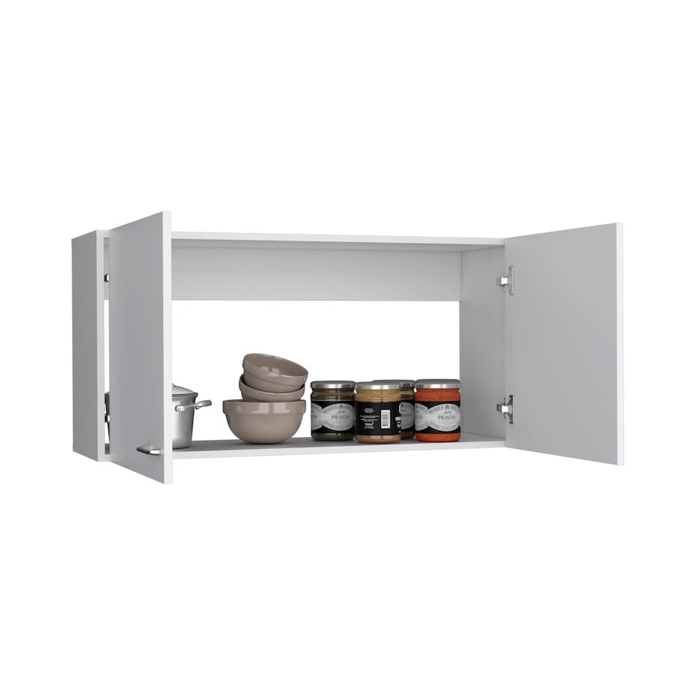 Napoles Wall Cabinet Engineered Wood White - Walmart.com