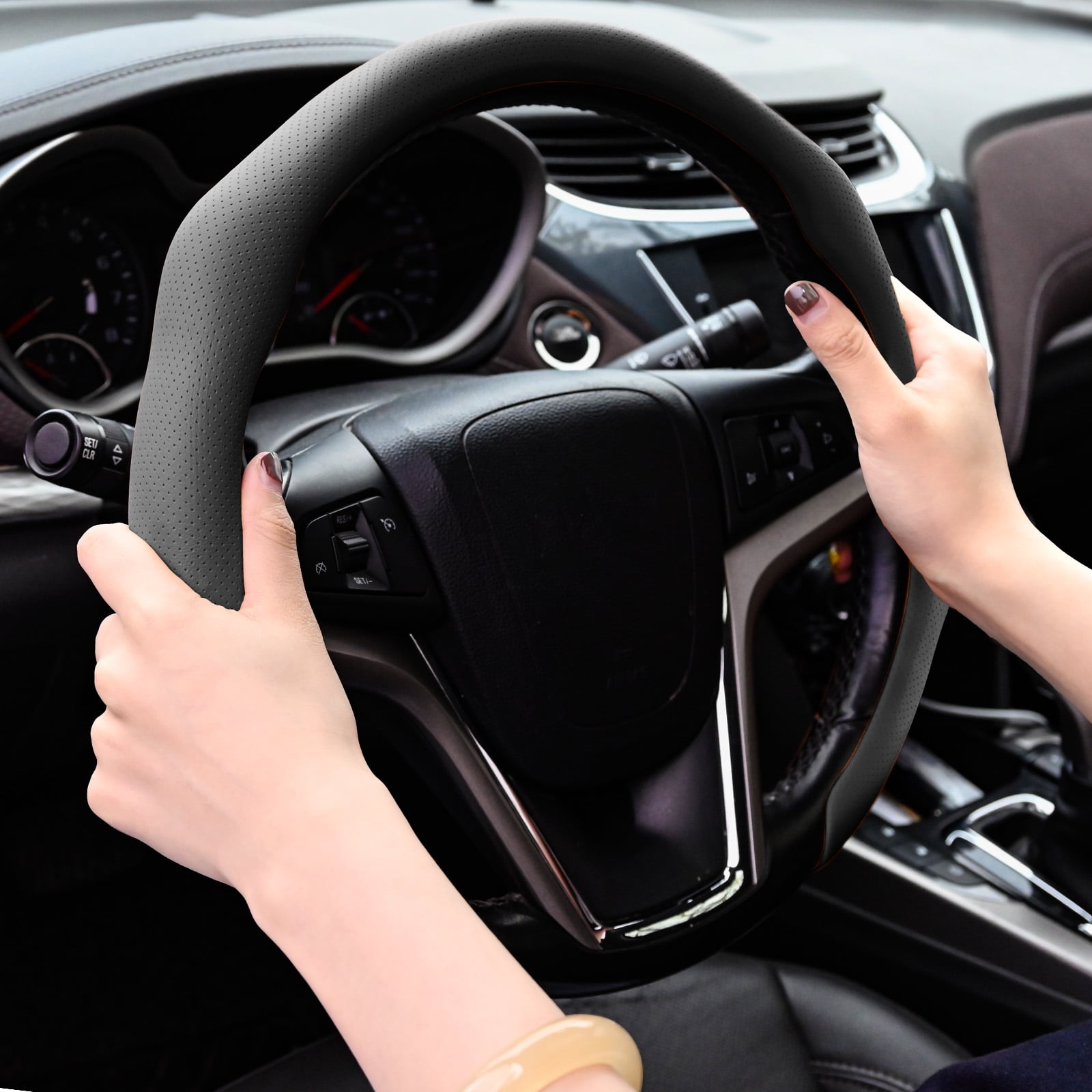 Nappa Leather Steering Wheel Cover Luxurious, Breathable, and Anti-Slip ...