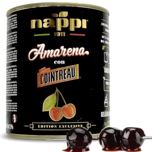 Nappi 1911 Amarena Cocktail Cherries in Cointreau Syrup 2.2lb (1kg ...