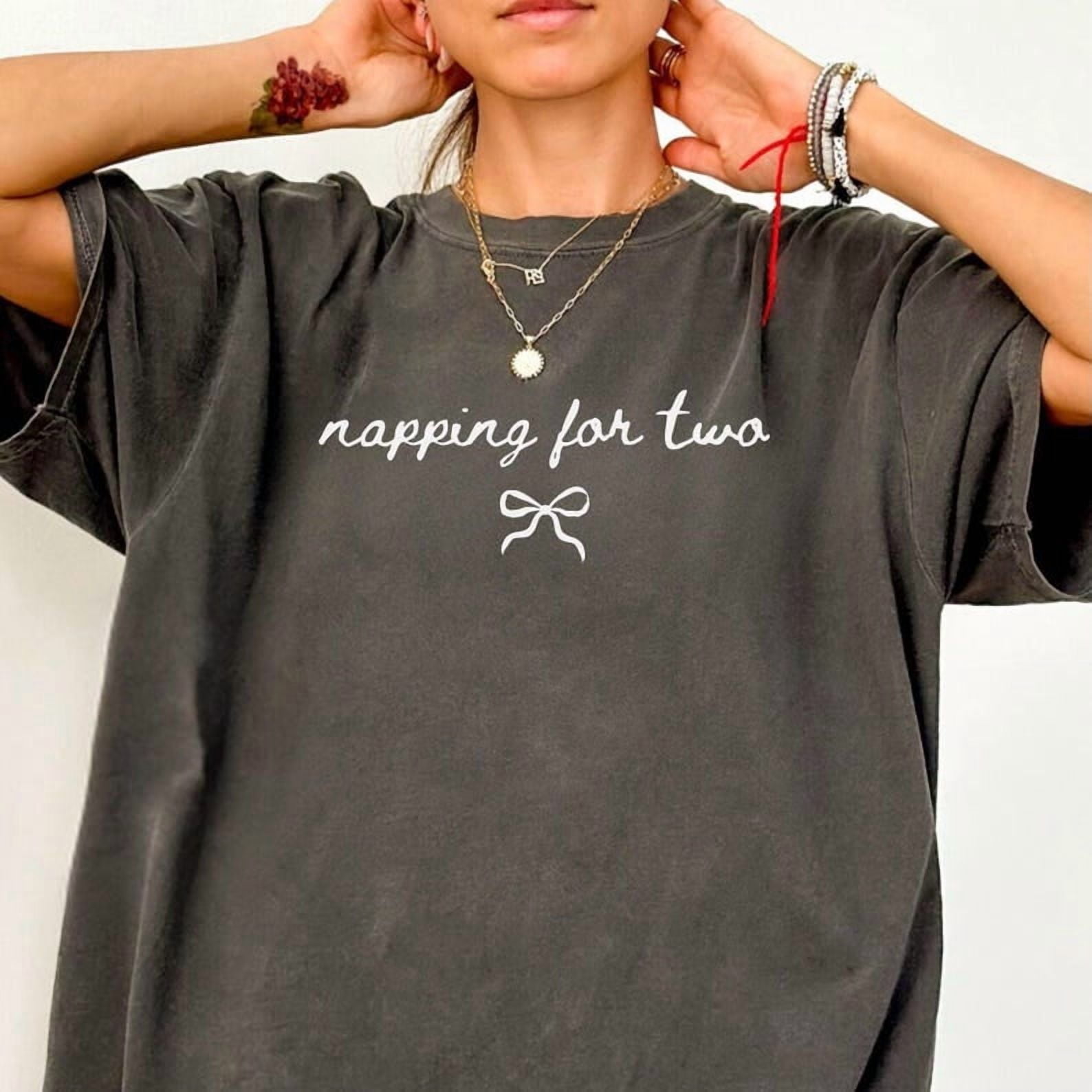 Napping For Two Pregnancy Announcement T Shirt, Pregnancy Gift ...