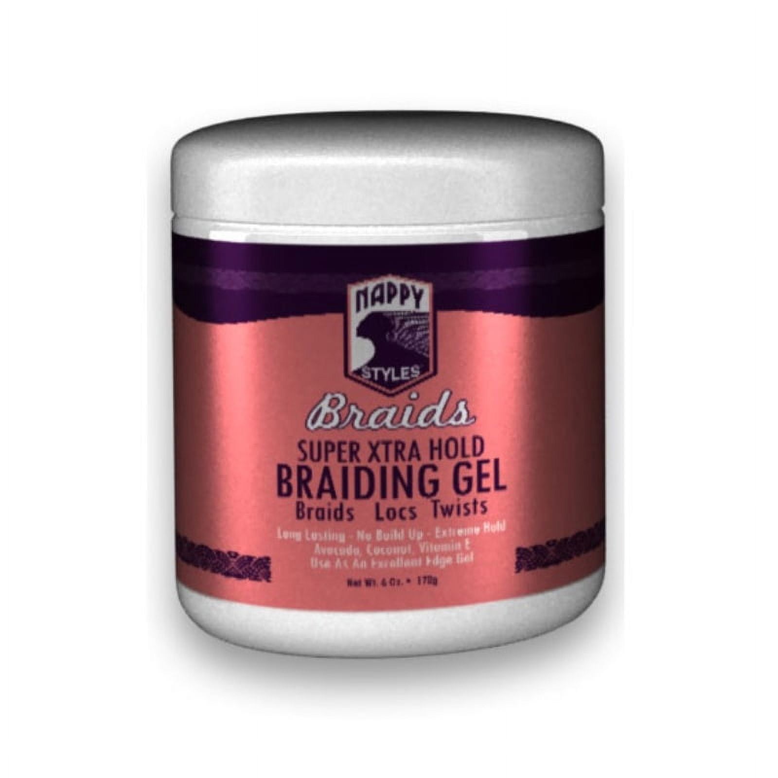 Nappy Styles Braids Braiding Gel Super Xtra Hold 6 Oz,Pack of 3 ...
