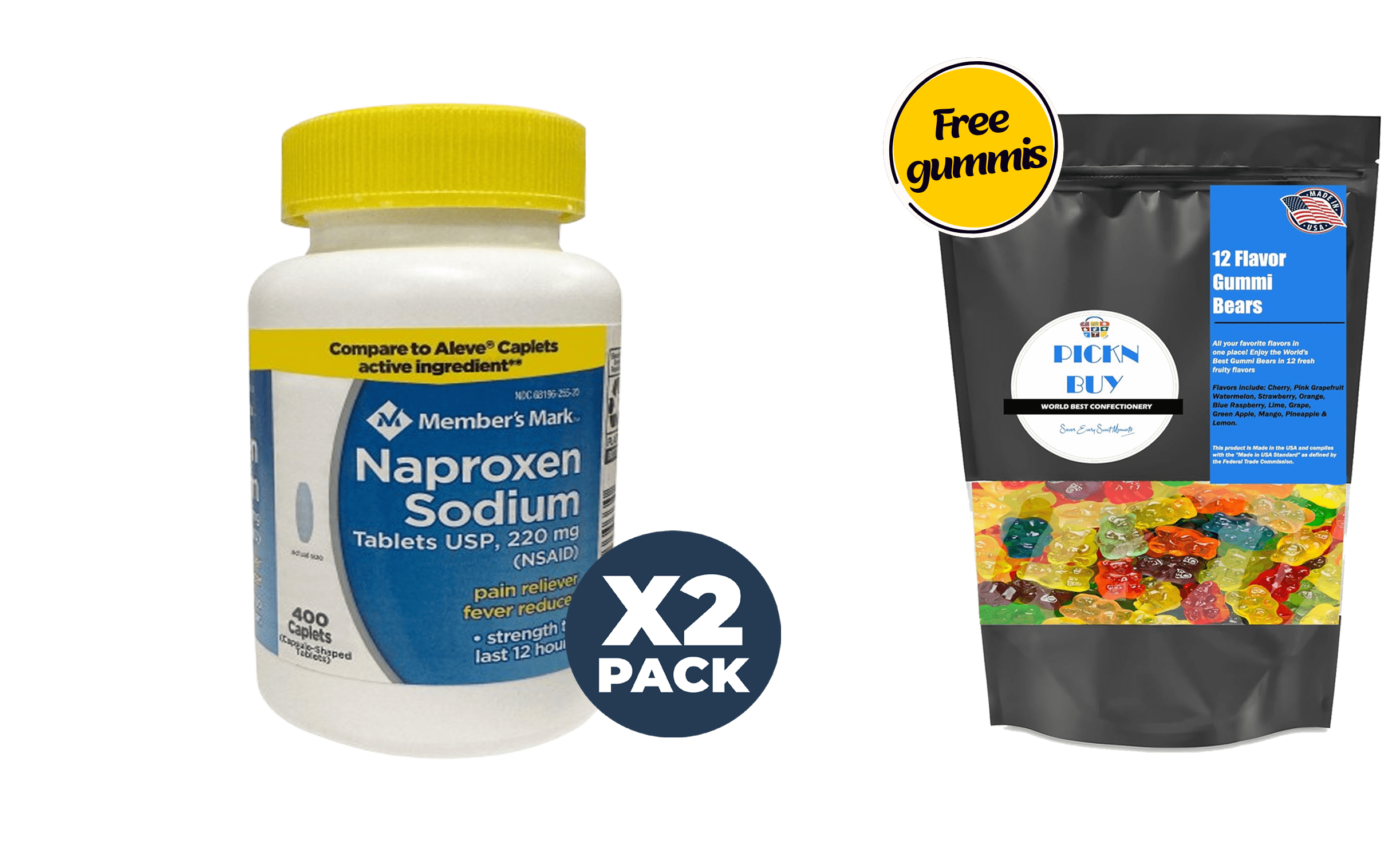 Naproxen Sodium Tablets NSAID, 220 mg. - Walmart.com